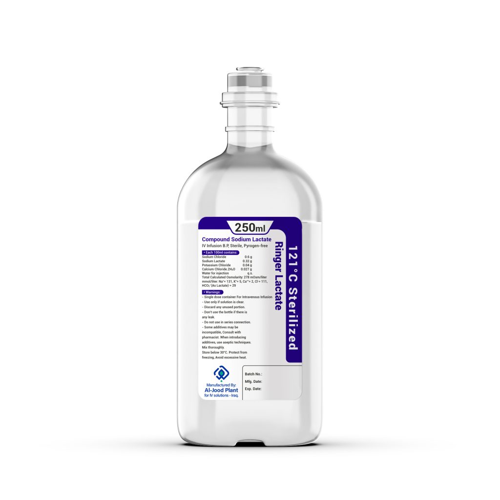 Compound Sodium Lactate Ringer Lactate 250ml – شركة عين الحياة